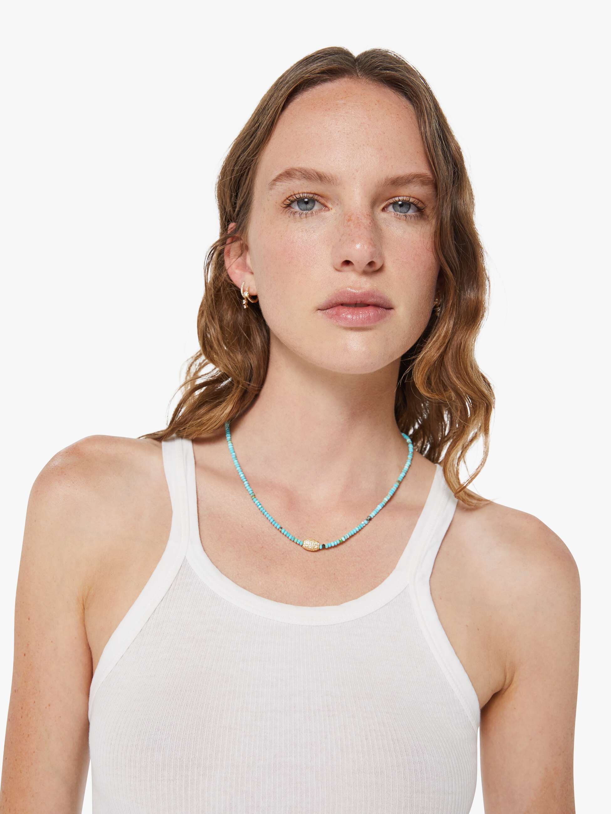 LUDA Beaded Necklace - Turquoise | MOTHER DENIM