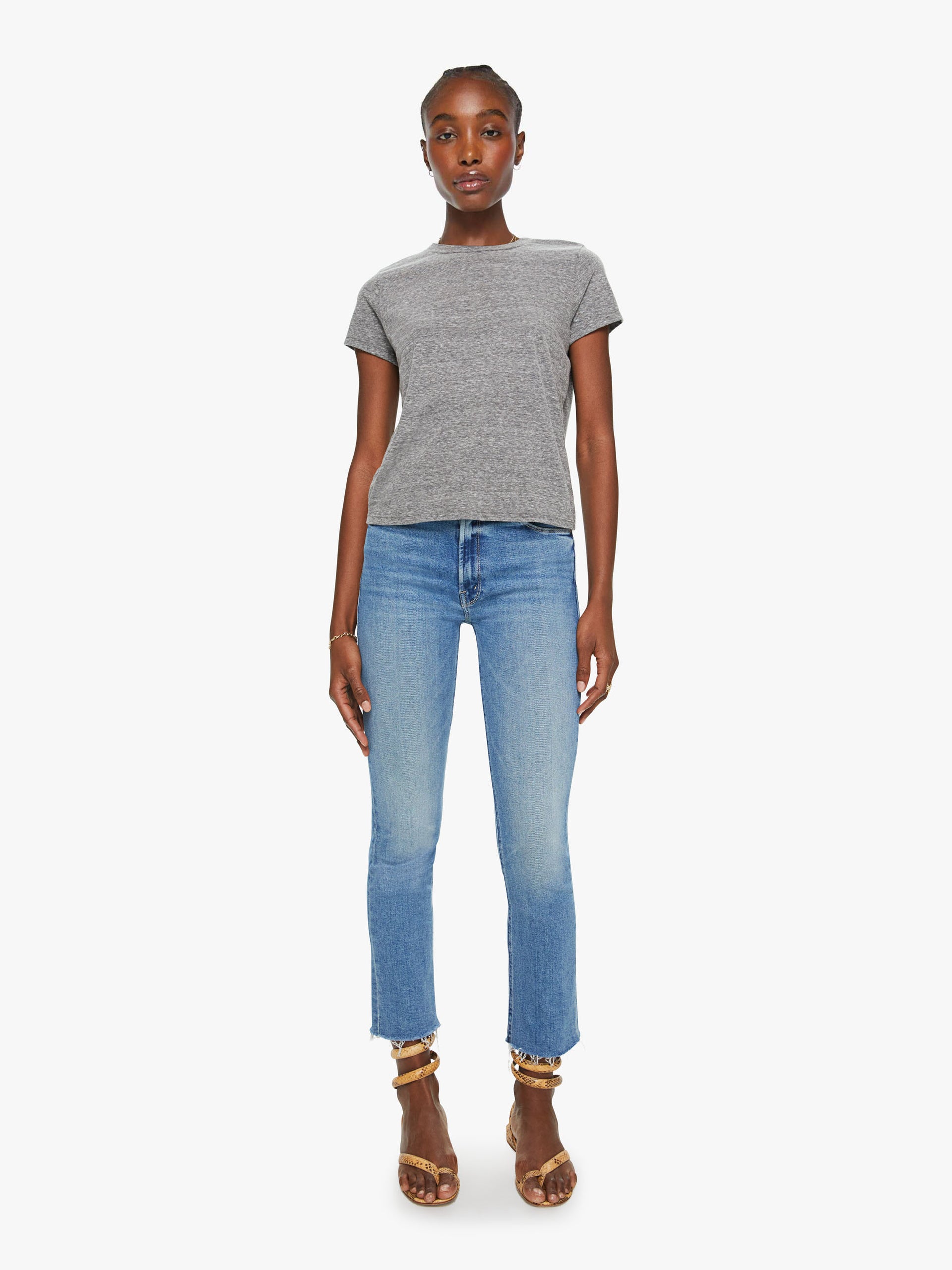 THE LIL GOODIE GOODIE - HEATHER GREY | MOTHER DENIM