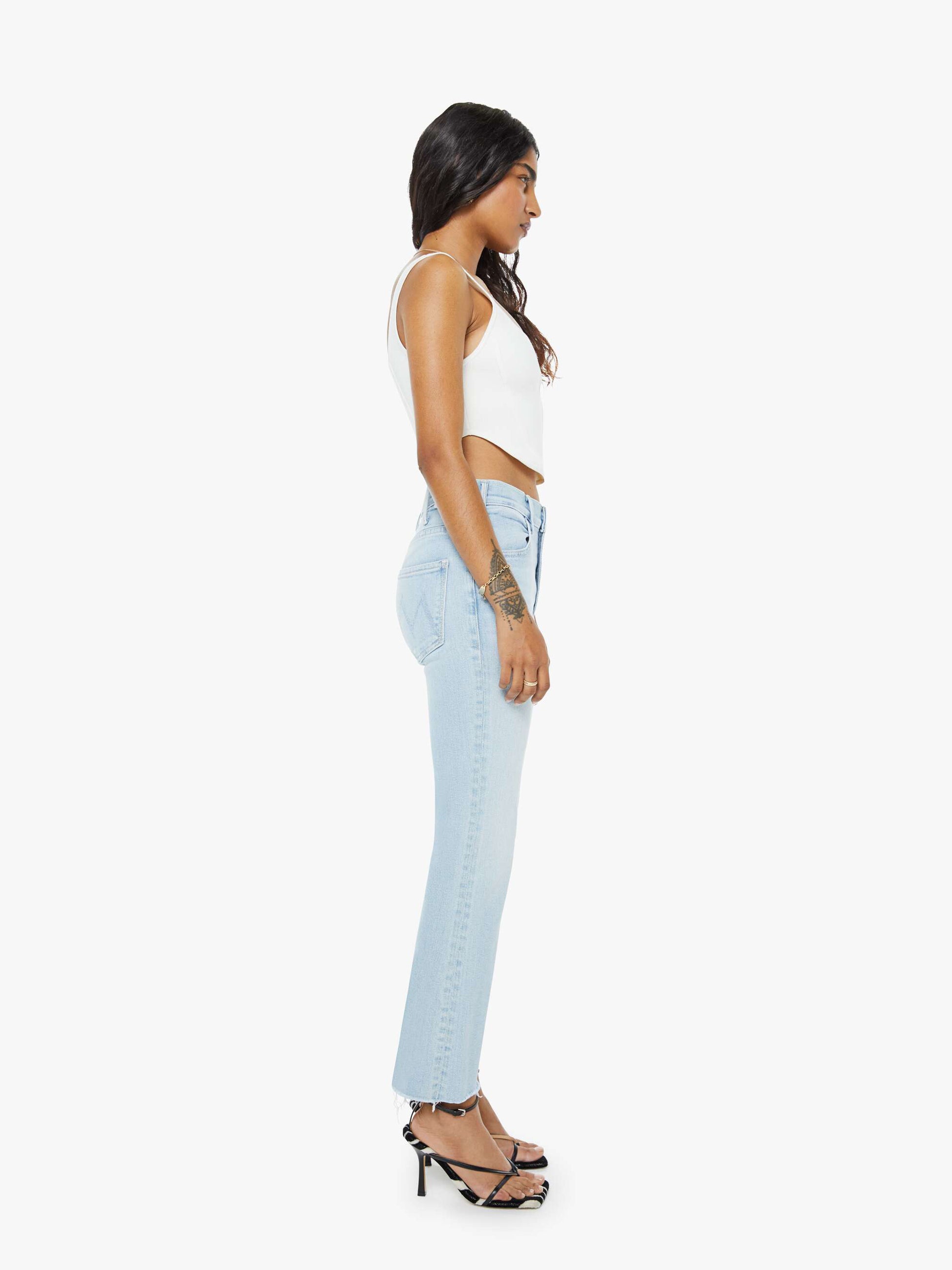 PETITES The Lil Hustler Ankle Fray - Ball's In Your Court | MOTHER DENIM