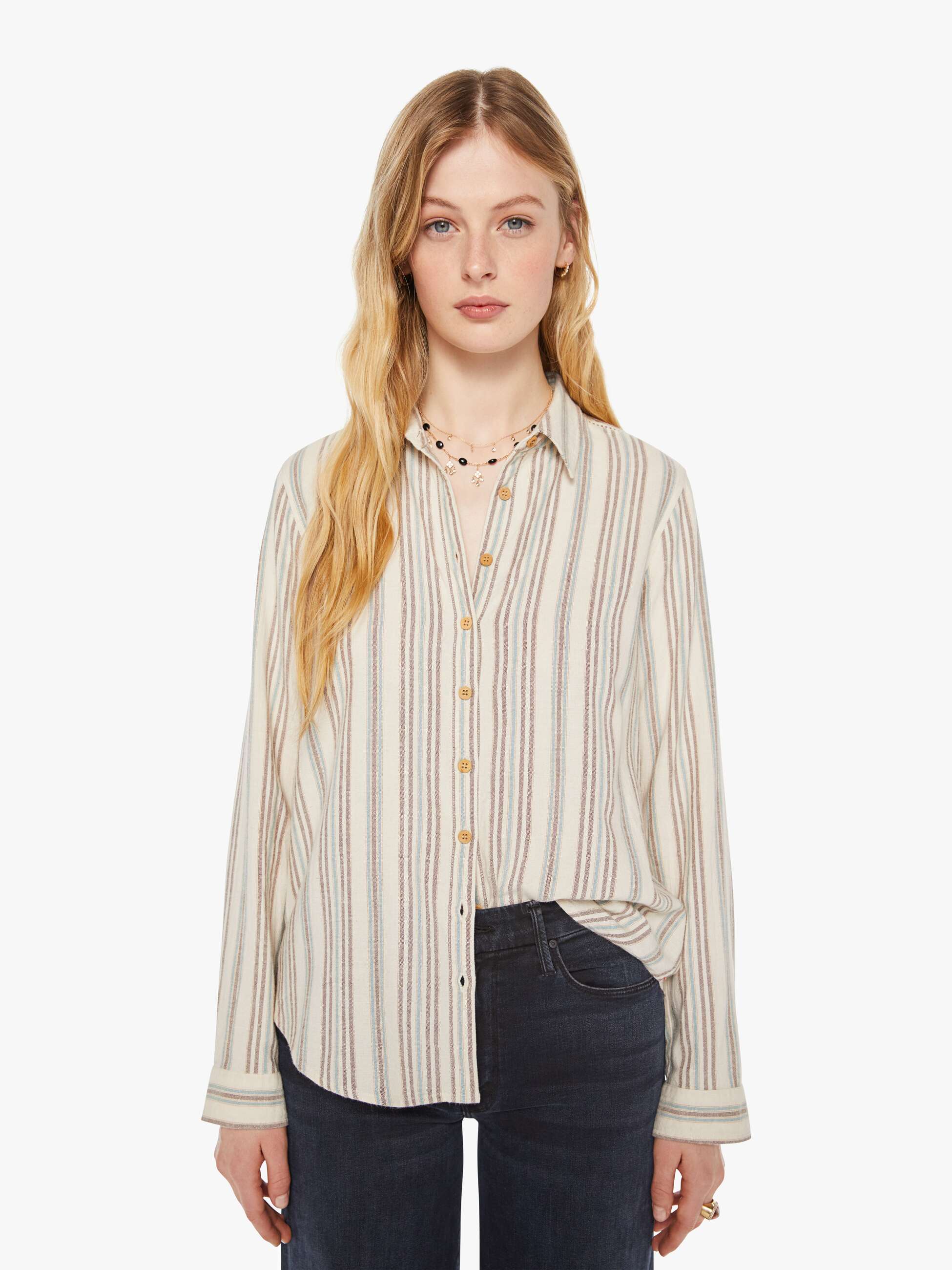 XiRENA Scout Shirt - Ivory Sand | MOTHER DENIM