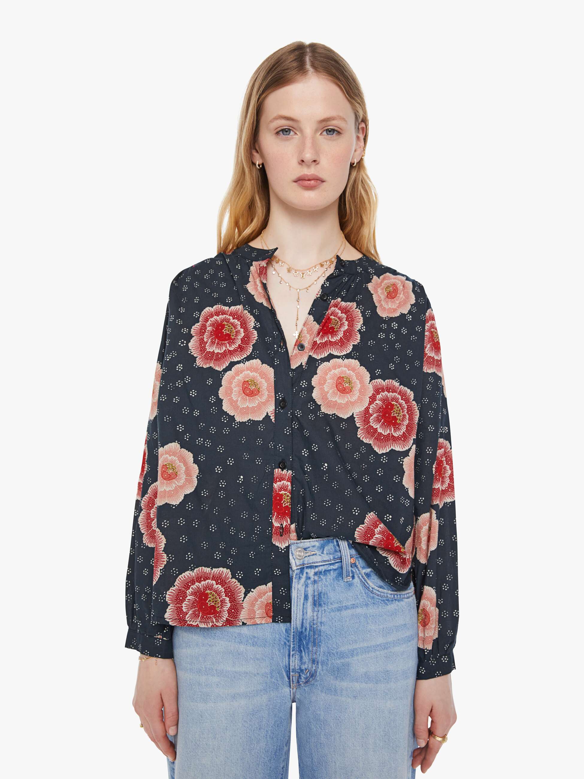 Natalie Martin Tolan Shirt - Poppy Indigo | MOTHER DENIM