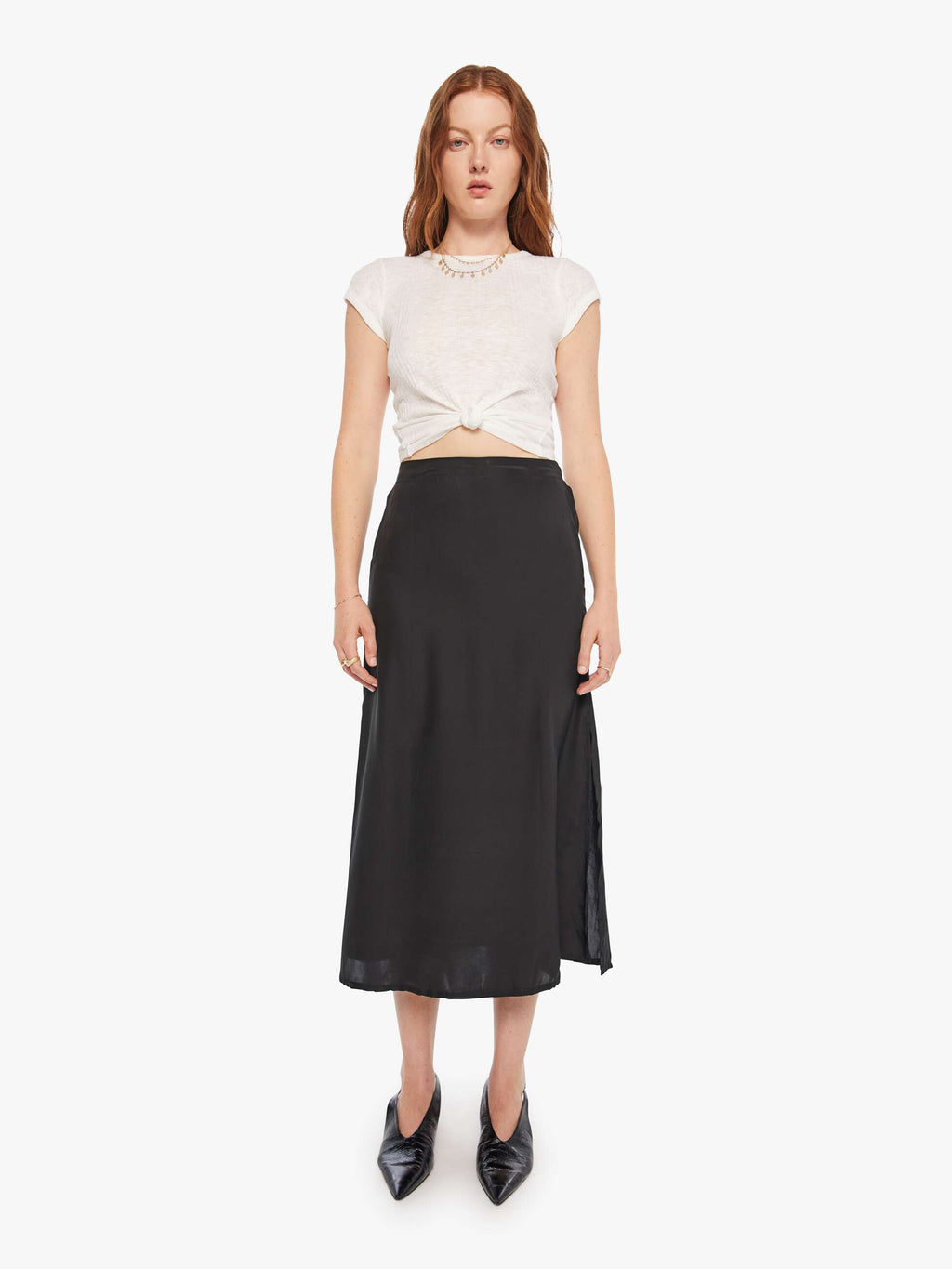Natalie Martin Anita Skirt - Black | MOTHER DENIM