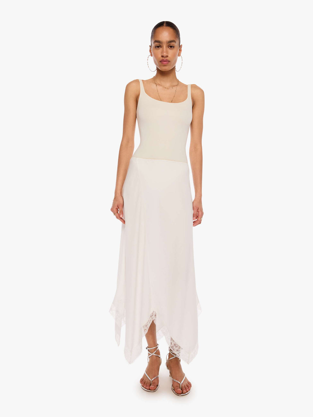 SABLYN Keri Bias Skirt - White | MOTHER DENIM