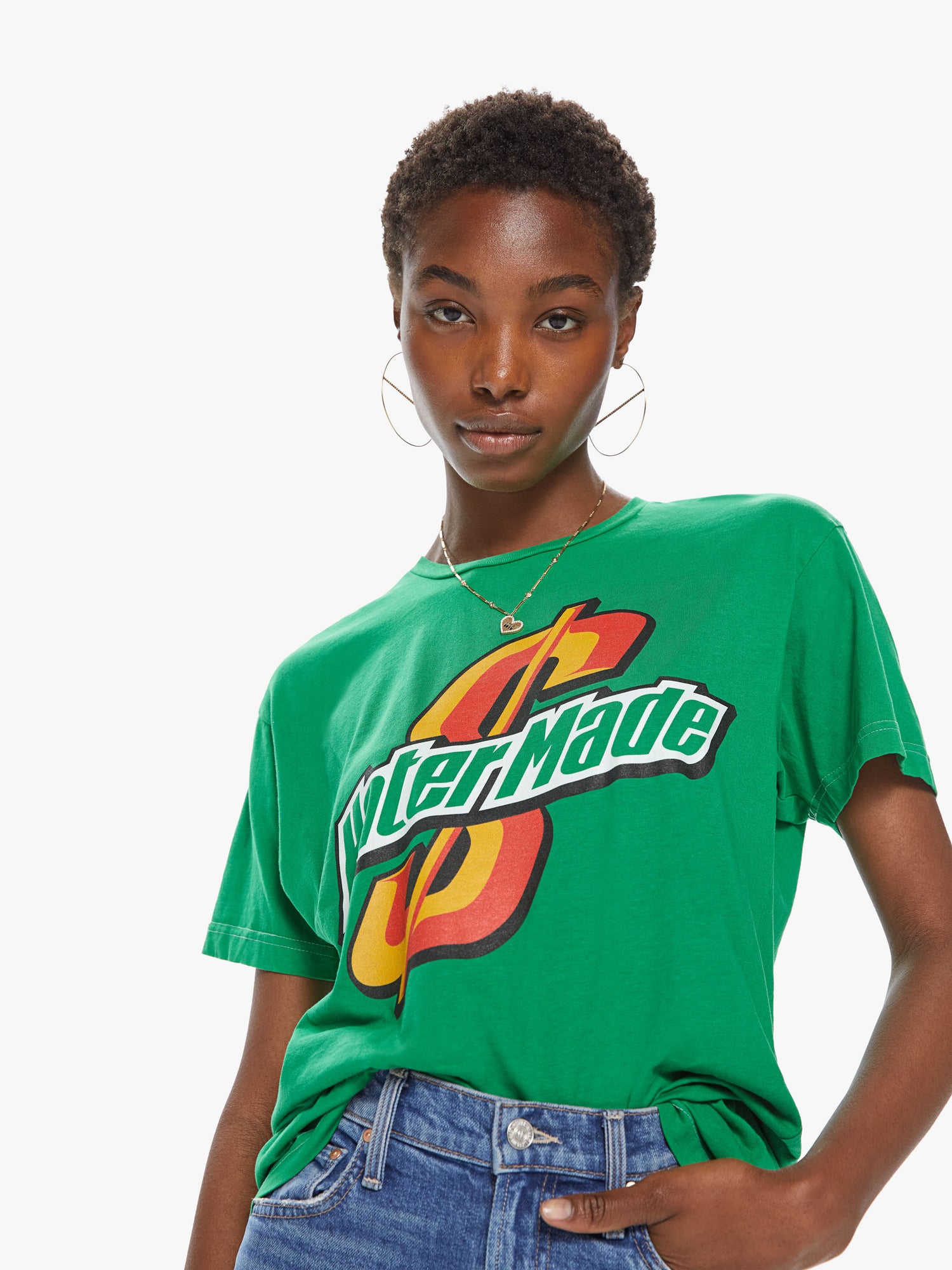 CLONEY HATERMADE TEE - GREEN | MOTHER DENIM