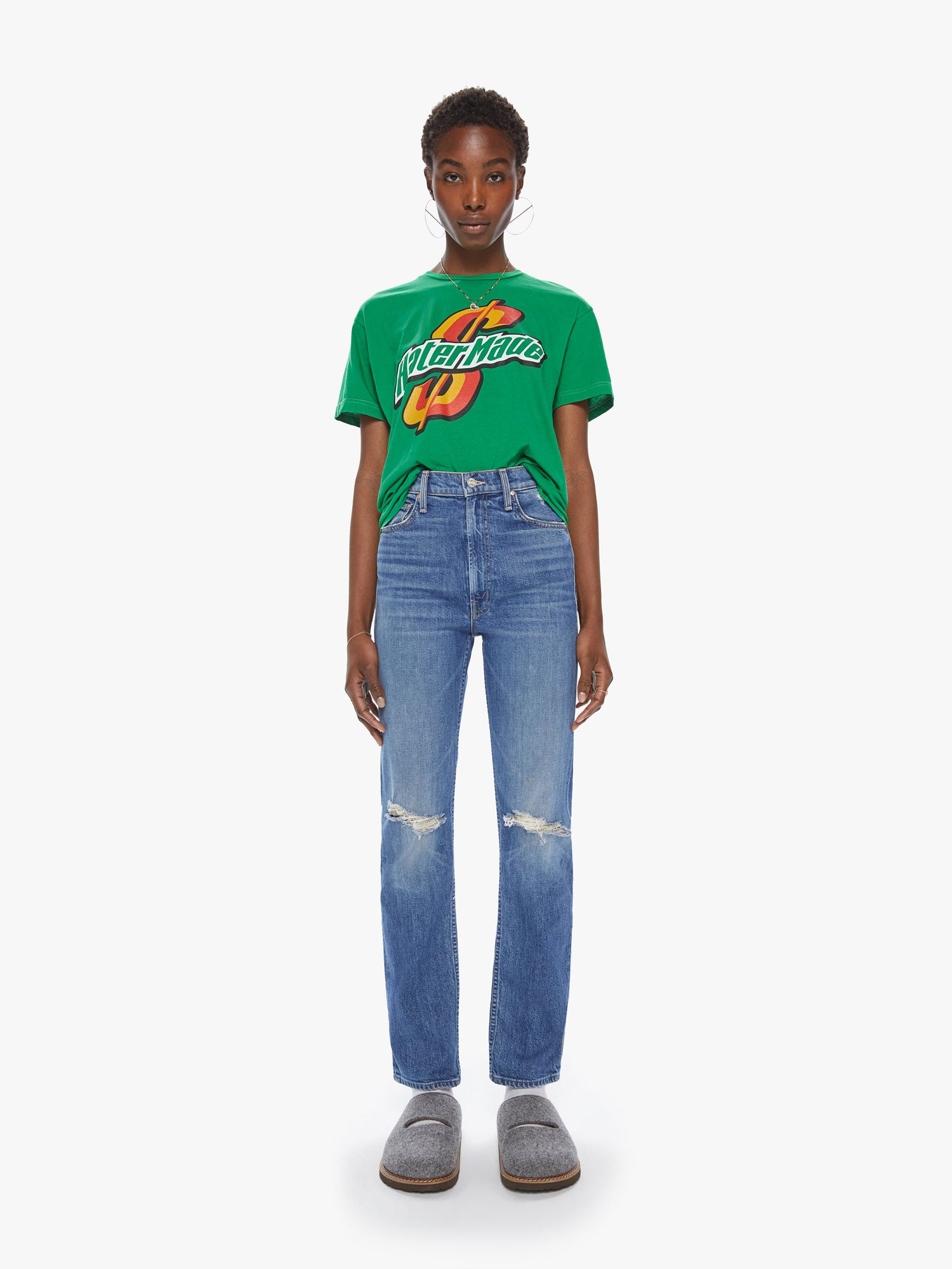 CLONEY HATERMADE TEE - GREEN | MOTHER DENIM